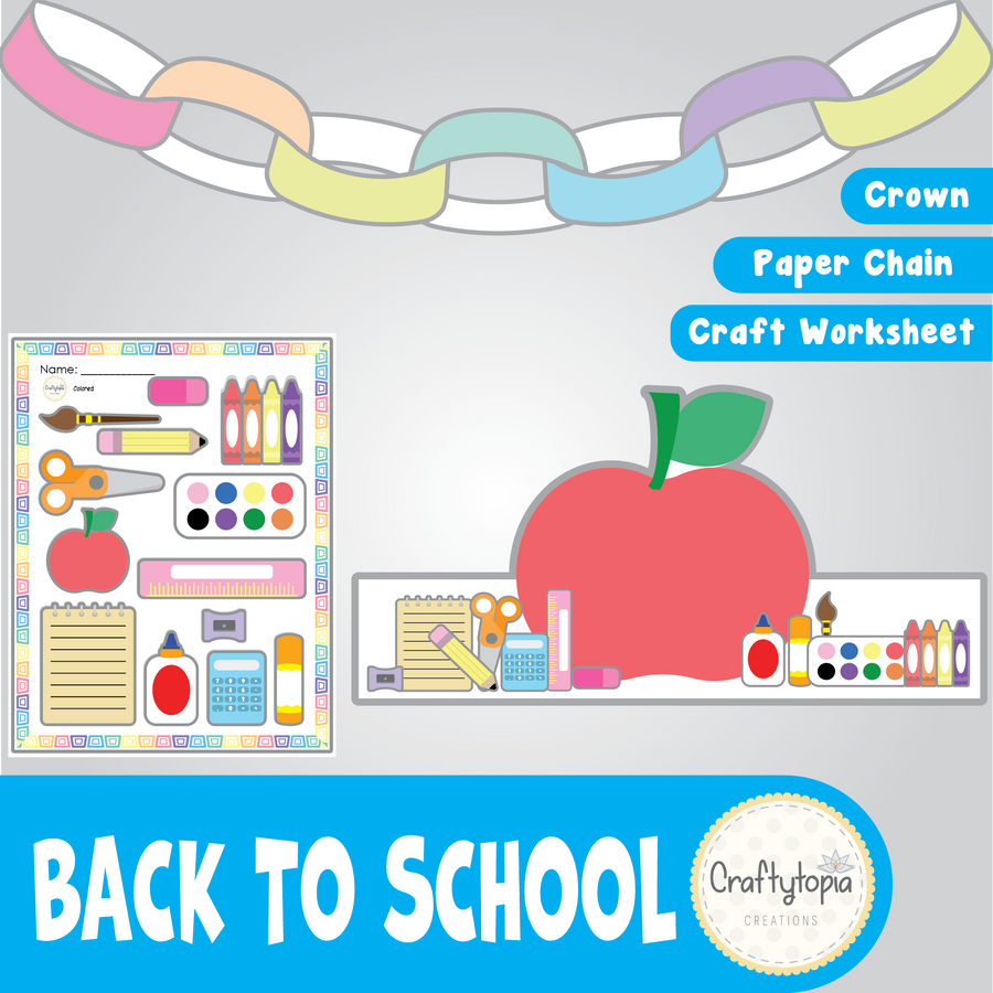 Free Printable Back-to-School Supply Crafts – Craftytopia Creations