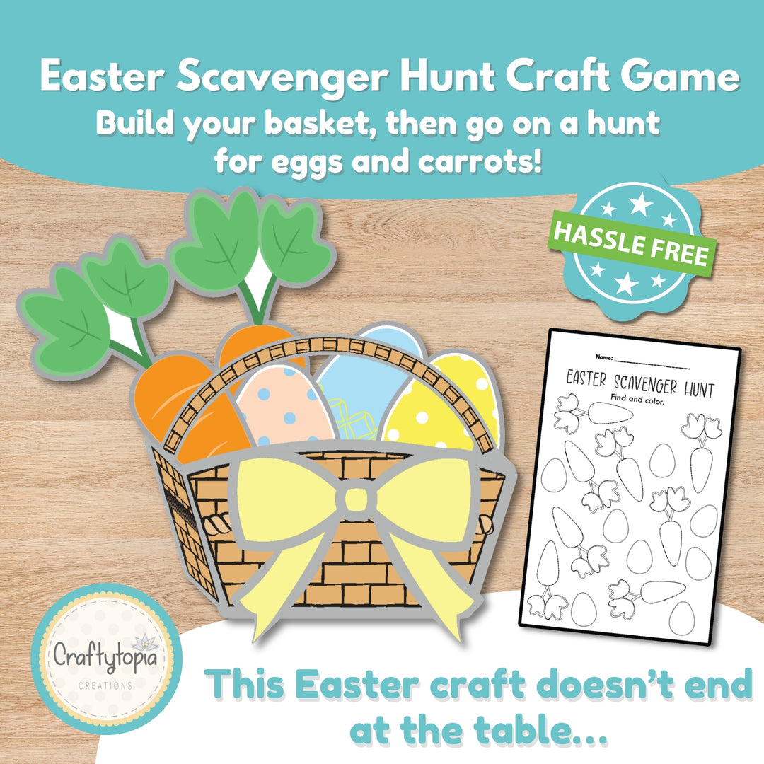 Easter Scavenger Hunt Printable Craft for Kids | Spring Activity ...