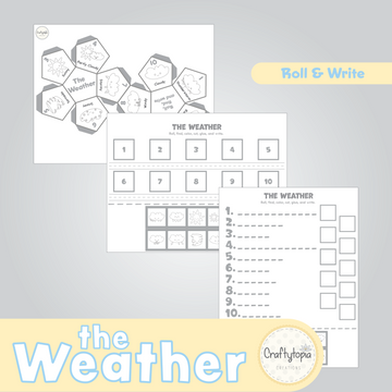 Weather Dice Game | Printable Roll & Write Activity - Craftytopia ...
